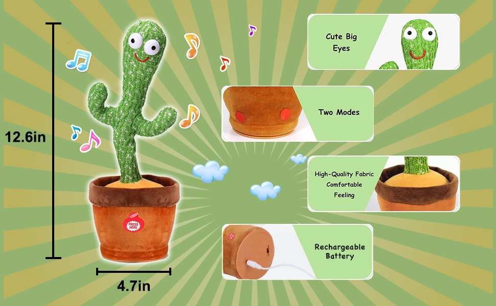 Buy Dancing & Singing Cactus Toy for Kids in Kuwait