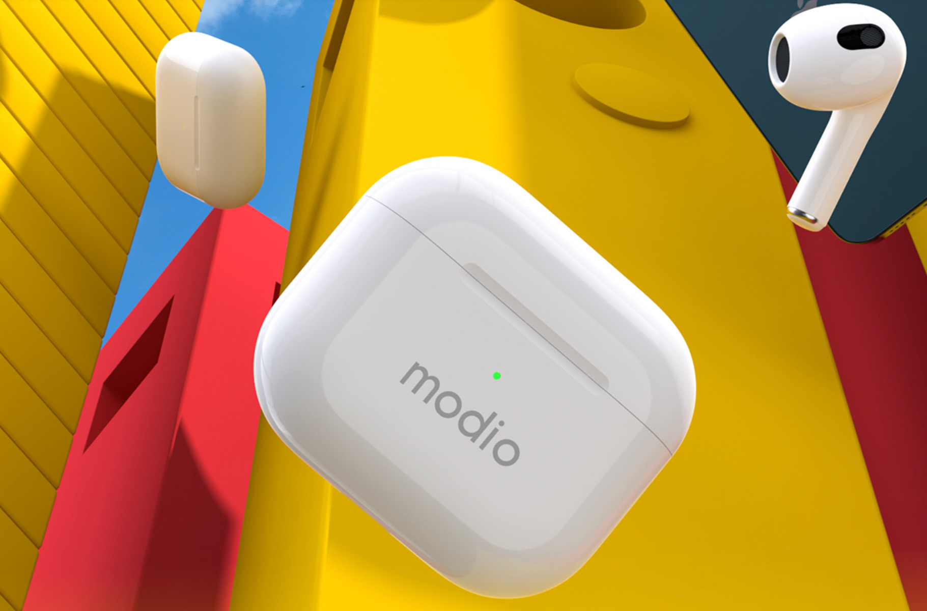 Buy Modio ME12 True Wireless Earbuds - White in Kuwait